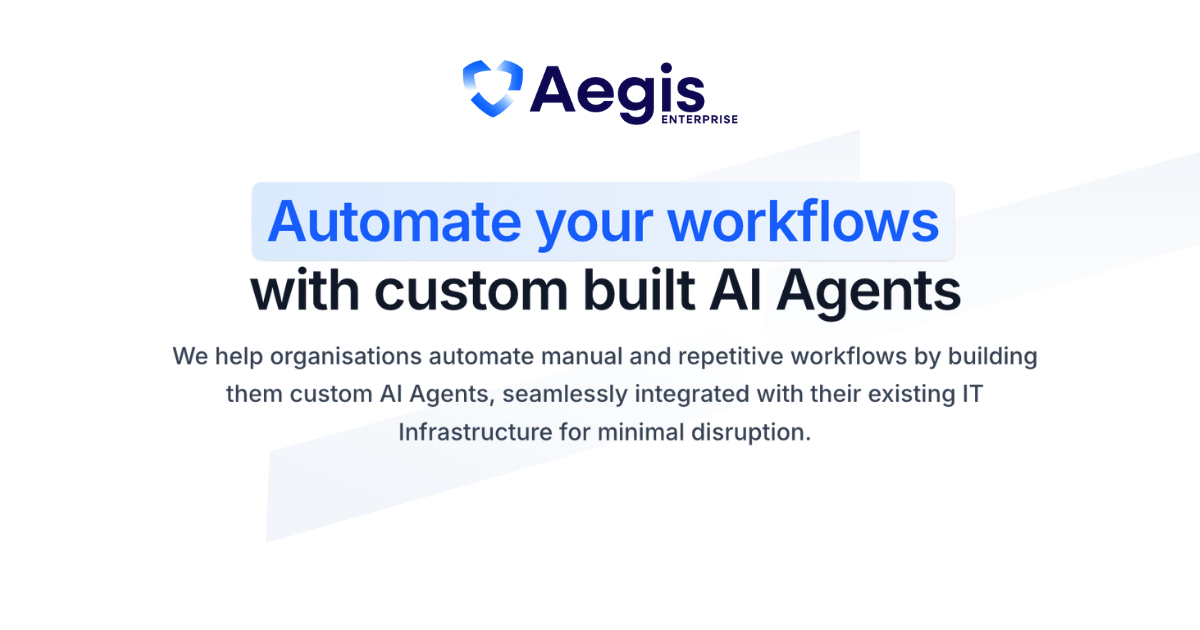 Build, Deploy, and Scale AI Agents with the Aegis Platform | Aegis ...